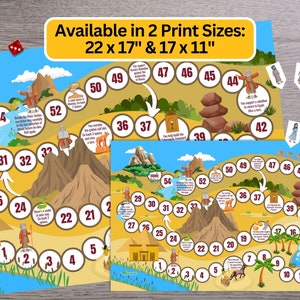 Bible Printable Game for Kids - Moses and the Exodus Board Game - Fun ...