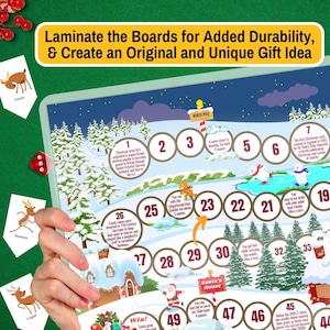 Christmas Game Printable for Kids - Santa’s Reindeer Race Board Game ...