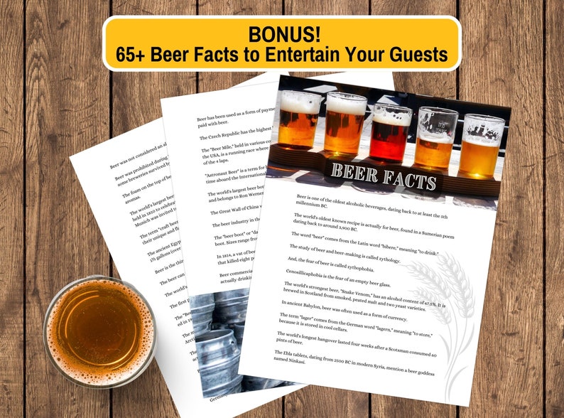 Beer Tasting Kit Printable – Score Cards, Notes & Guide (digital ...