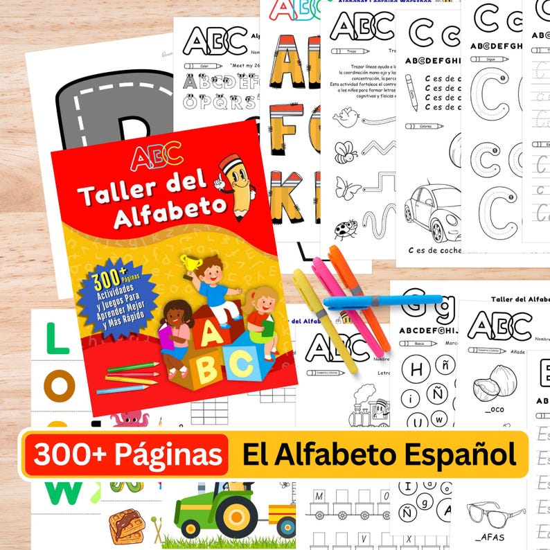 Spanish Alphabet Activities: ABC Printable Workbook for Kids (PDF ...