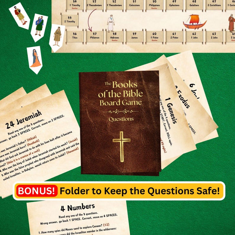 Bible Books Board Game & Quiz: Christian Learning (digital Download) - Etsy
