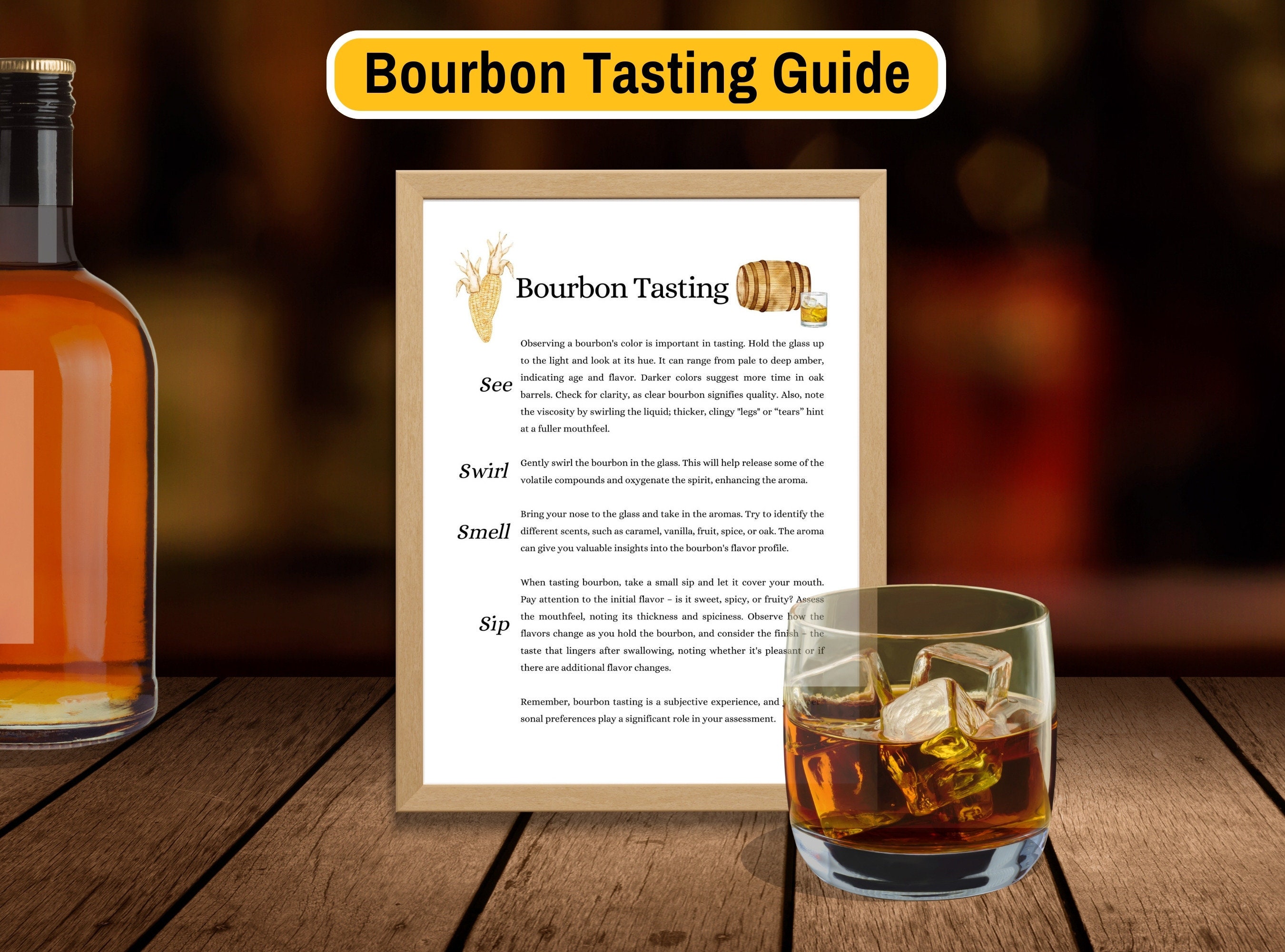 Ultimate Bourbon Tasting Kit - Printable Bundle Including Scorecards ...