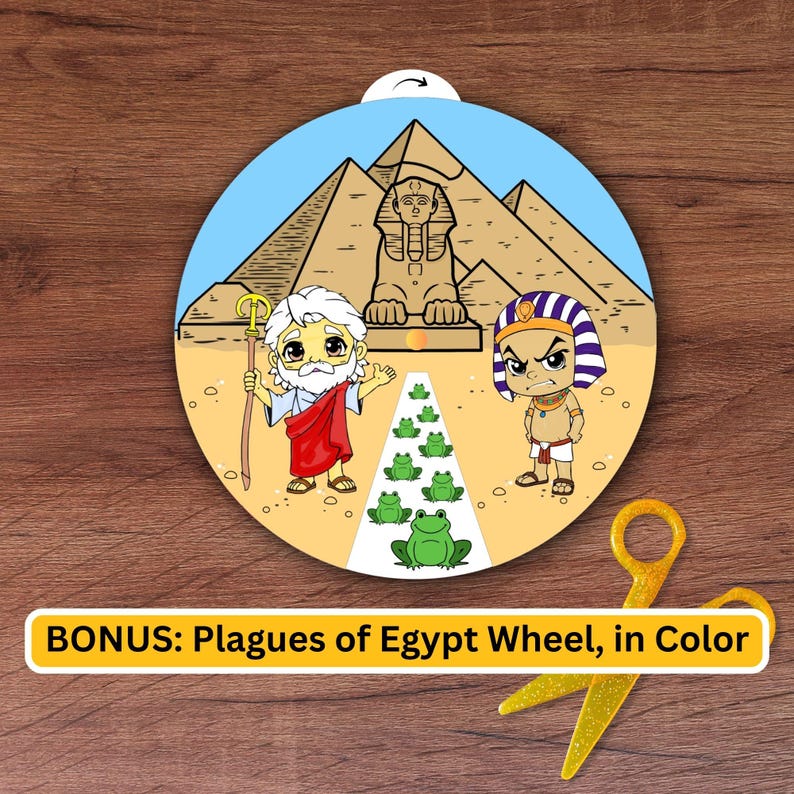 Moses and Exodus Activity Bundle – Plagues of Egypt Craft (printable ...