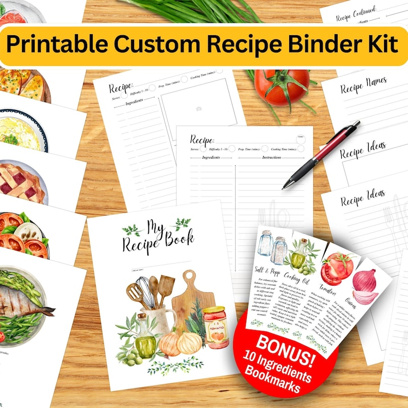 Reciper Divider Pages - Etsy UK