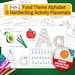 Alphabet Activity Placemats for Kids, Food Theme, Vocabulary Coloring ...
