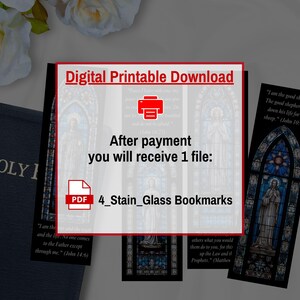 Bible Verse Bookmark Download - Jesus Stained Glass Windows Printable ...