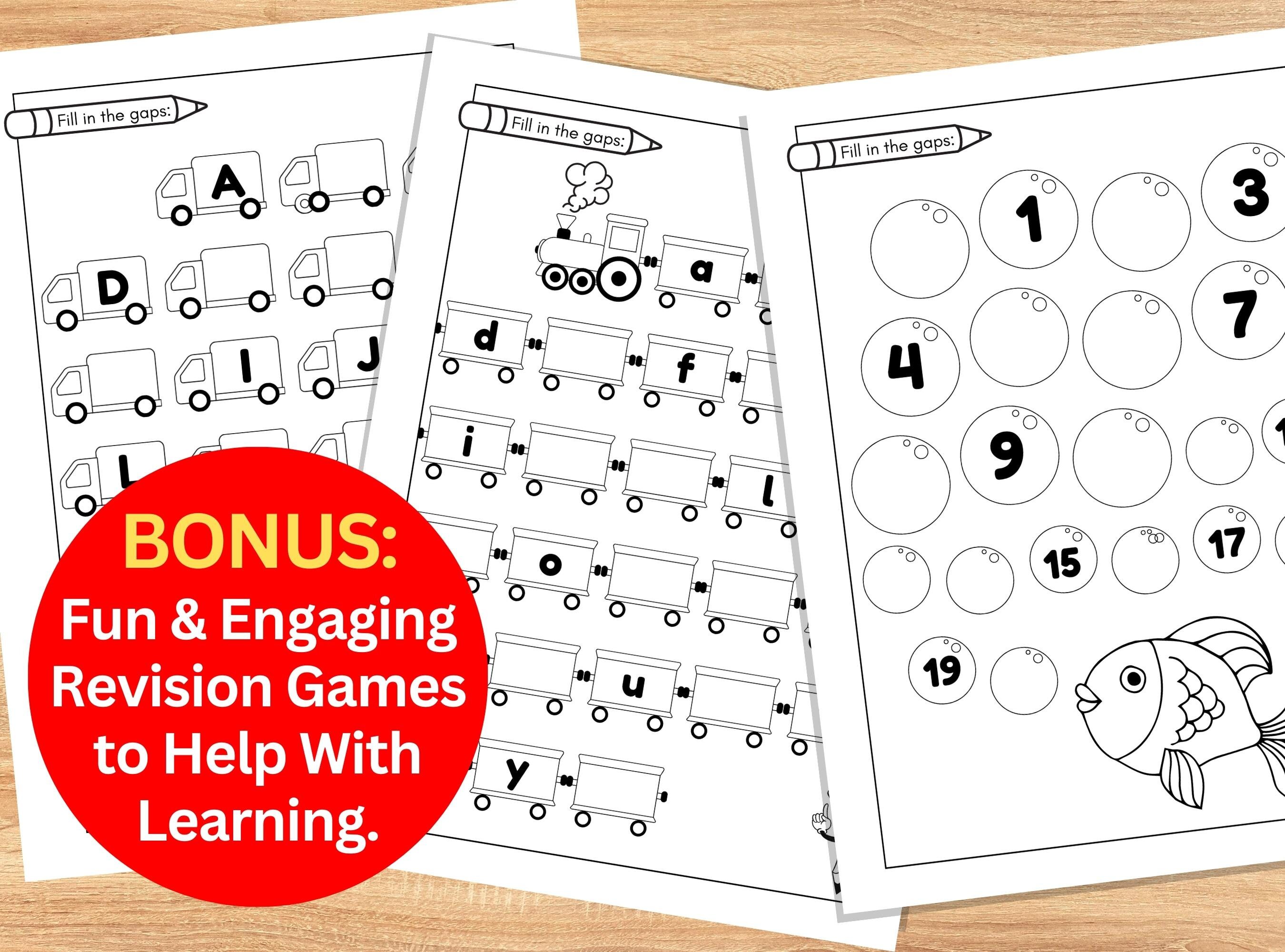 Alphabet and Number Tracing Sheets - Alphabet Learning and Numbers ...