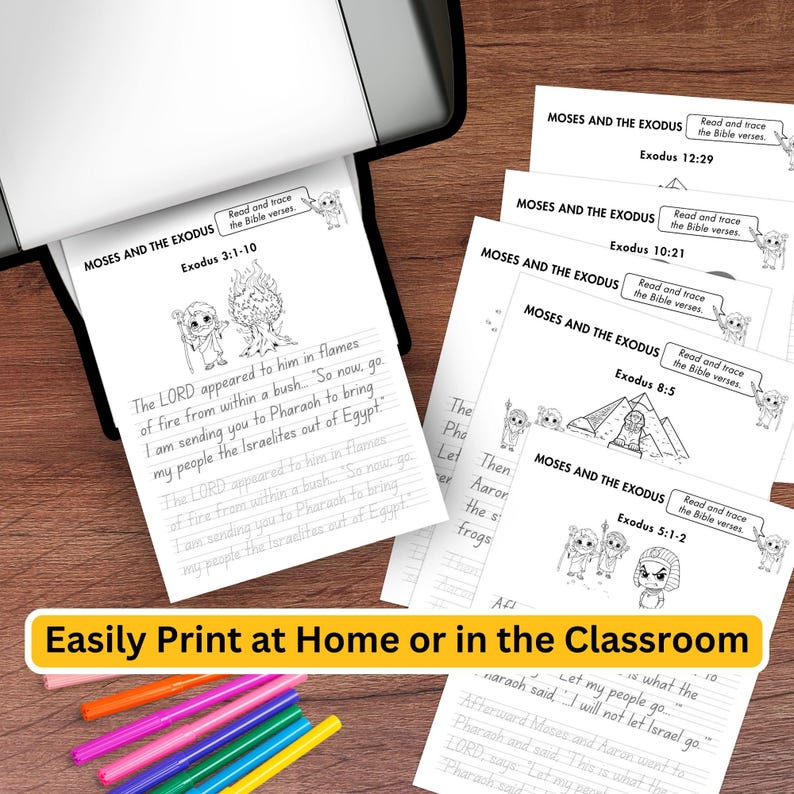 Moses and Exodus Activity Bundle – Plagues of Egypt Craft (printable ...