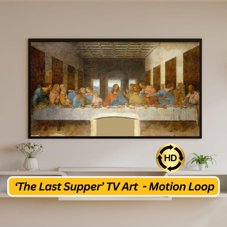 Da Vinci's Last Supper Animated TV Art: Easter Christian Motion Video ...