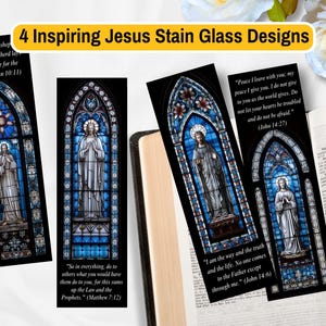 Bible Verse Bookmark Download - Jesus Stained Glass Windows Printable ...