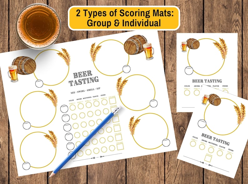 Beer Tasting Kit Printable – Score Cards, Notes & Guide (digital ...