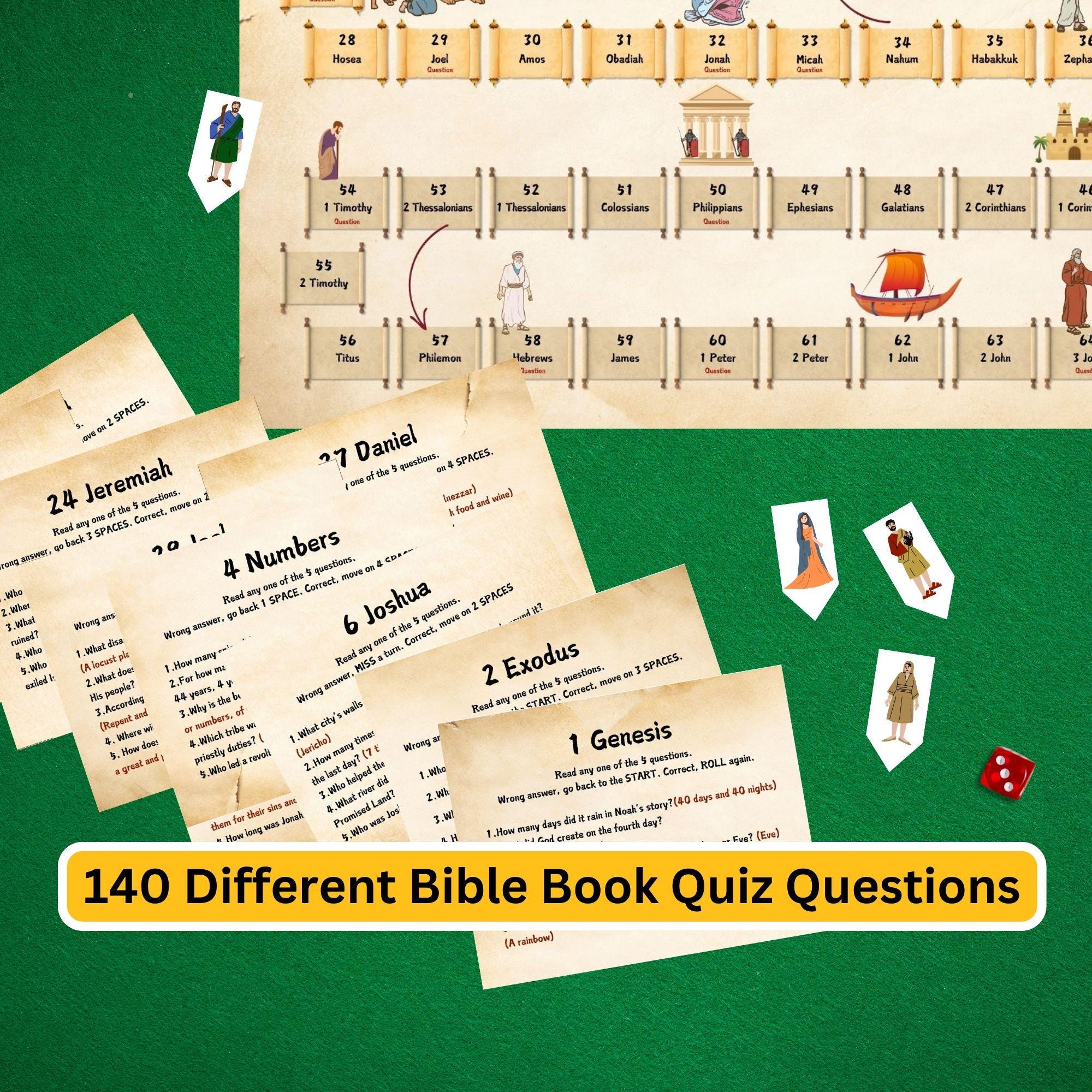 Bible Books Board Game & Quiz: Christian Learning (digital Download) - Etsy