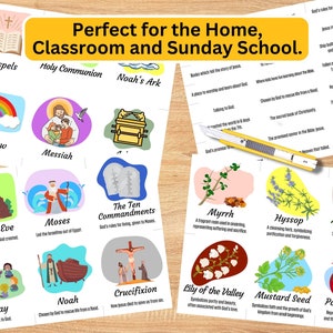 Bible Printable Flashcards for Kids - Fun Activity Study Cards for ...