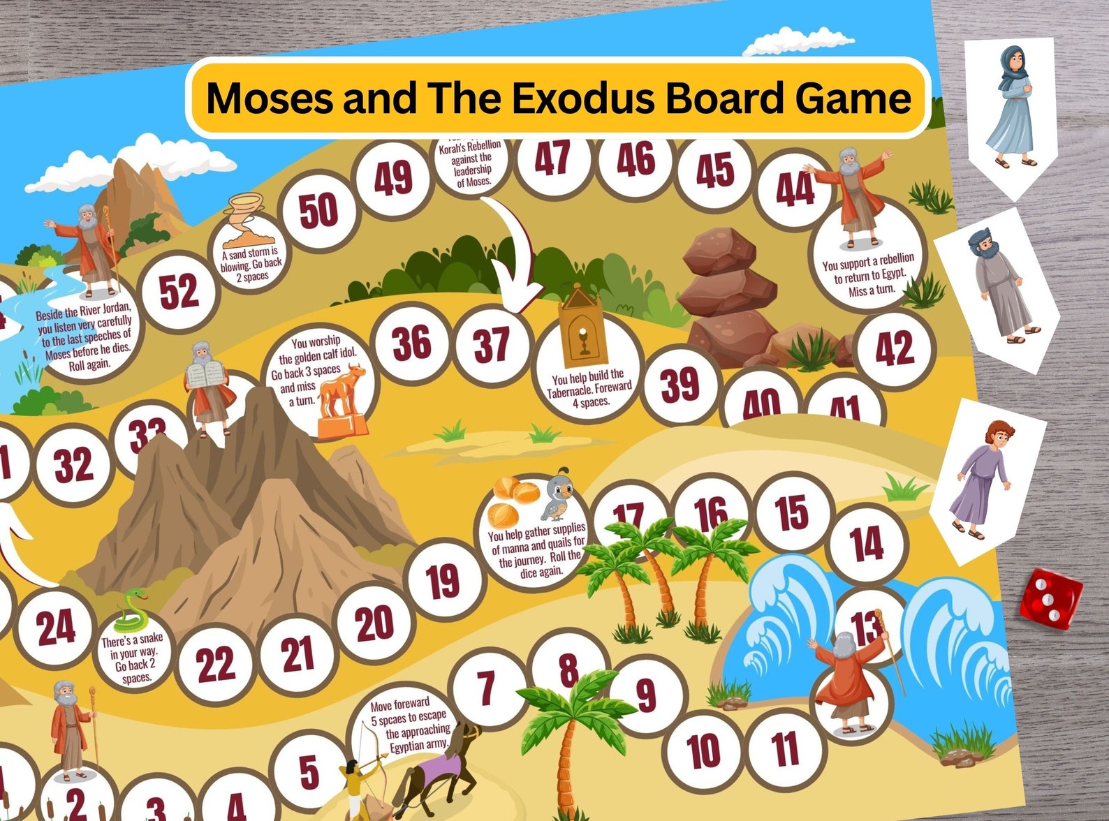Bible Printable Game for Kids - Moses and the Exodus Board Game - Fun ...