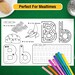 Alphabet Activity Placemats for Kids, Food Theme, Vocabulary Coloring ...