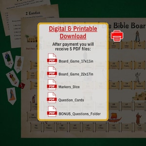 Bible Books Board Game & Quiz: Christian Learning (digital Download) - Etsy