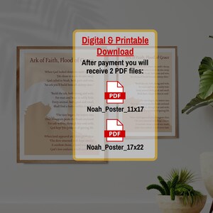 Noah’s Ark & the Flood Wall Art, Old Testament Bible Story ...