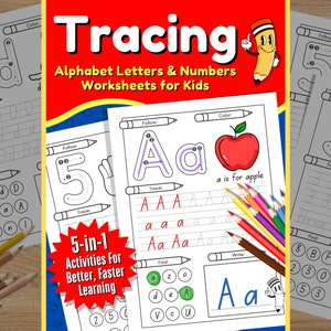 Alphabet and Number Tracing Sheets - Alphabet Learning and Numbers ...