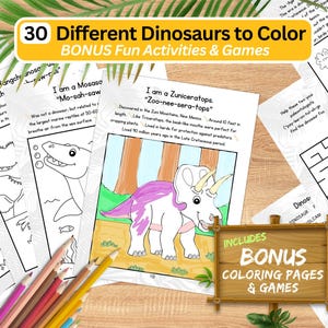Dinosaur Coloring Pages for Kids - Printable T-rex, Triceratops ...