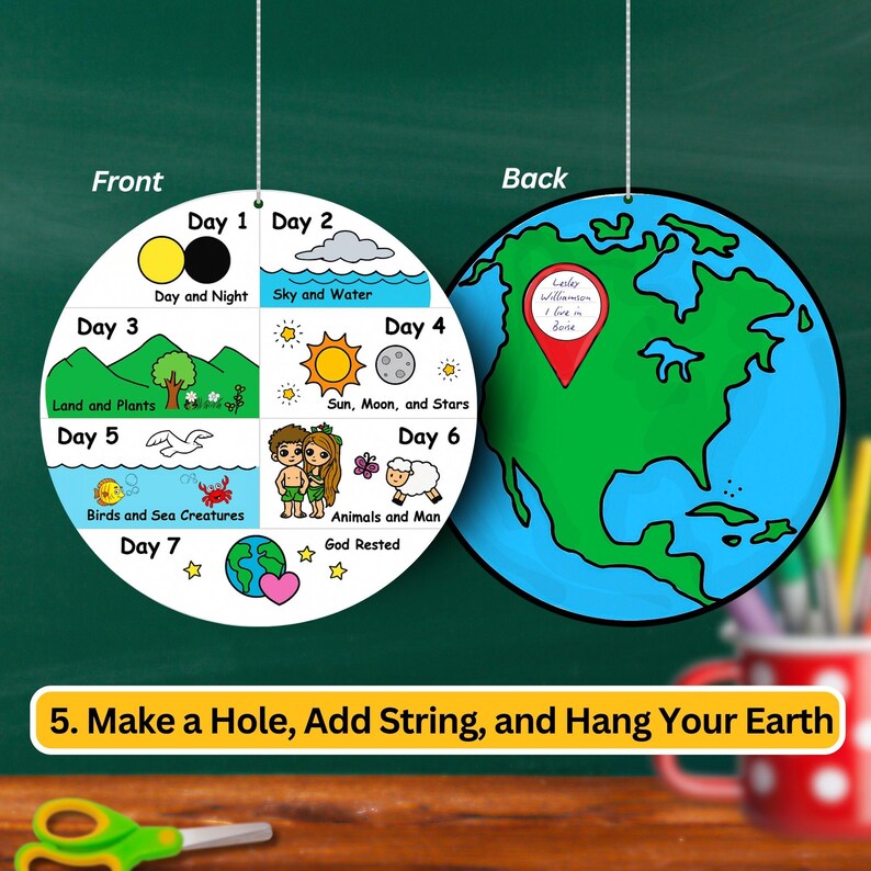 Creation Story Bible Craft: Coloring Puzzle Activity for Kids (PDF ...