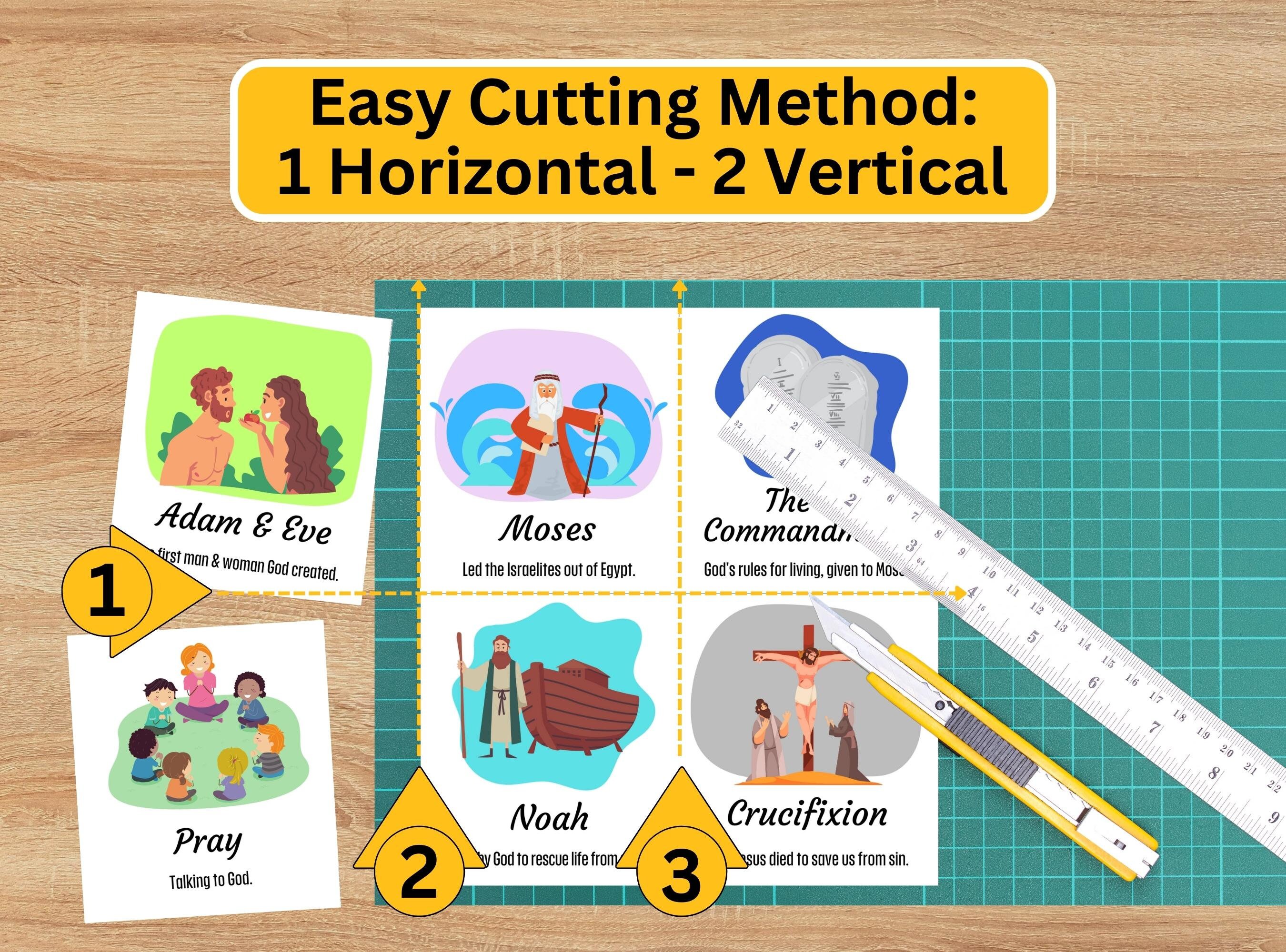 Bible Printable Flashcards for Kids - Fun Activity Study Cards for ...