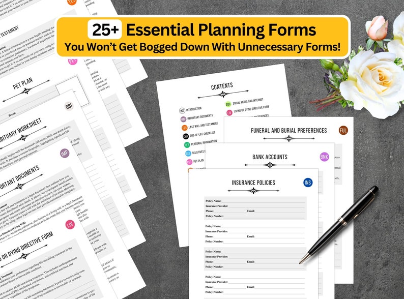 End of Life Planner - Ultimate Life Planner - Emergency Binder ...