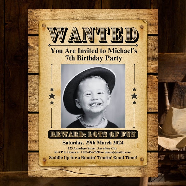 Custom Wanted Sign Western - Etsy