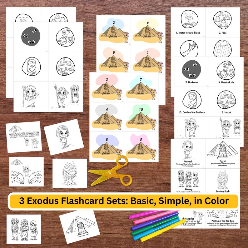 Moses and Exodus Activity Bundle – Plagues of Egypt Craft (printable ...