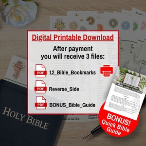 Bible Reading Plan Bookmarks - 12 Bible Tracking Printable Bookmarks ...