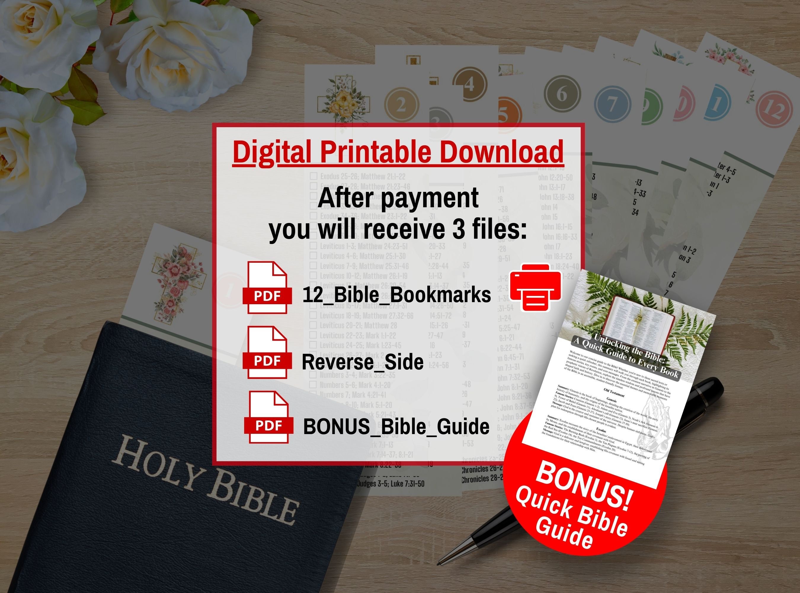 Bible Reading Plan Bookmarks 12 Bible Tracking Printable Bookmarks ...