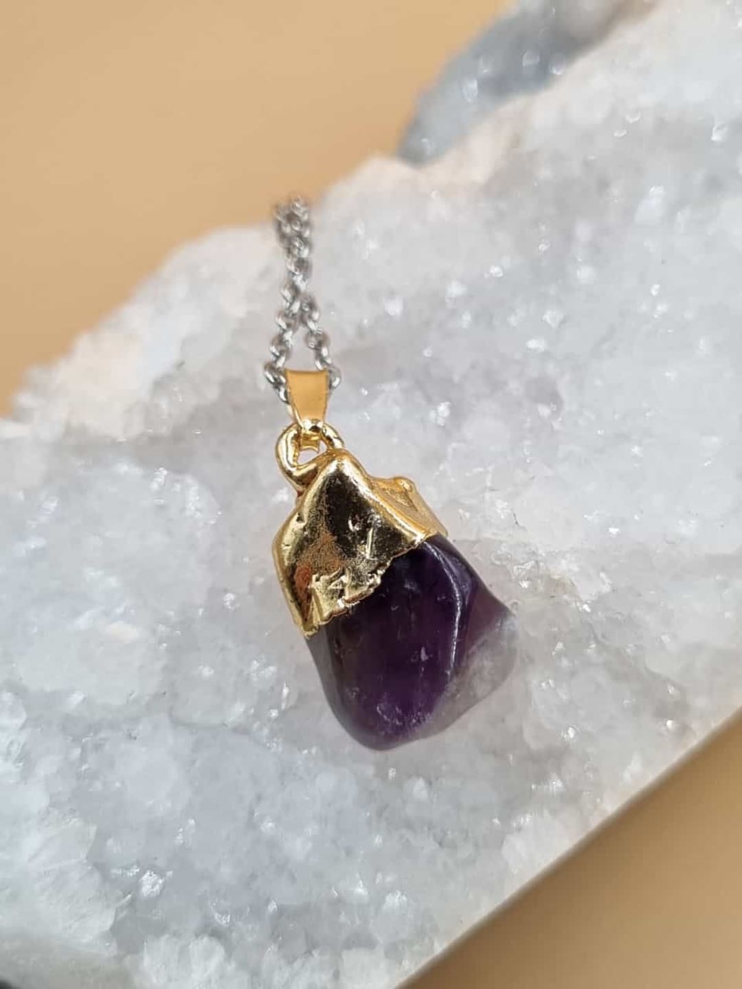 Natural Amethyst Stone Necklace,natural Amethyst Necklace,women Healing ...