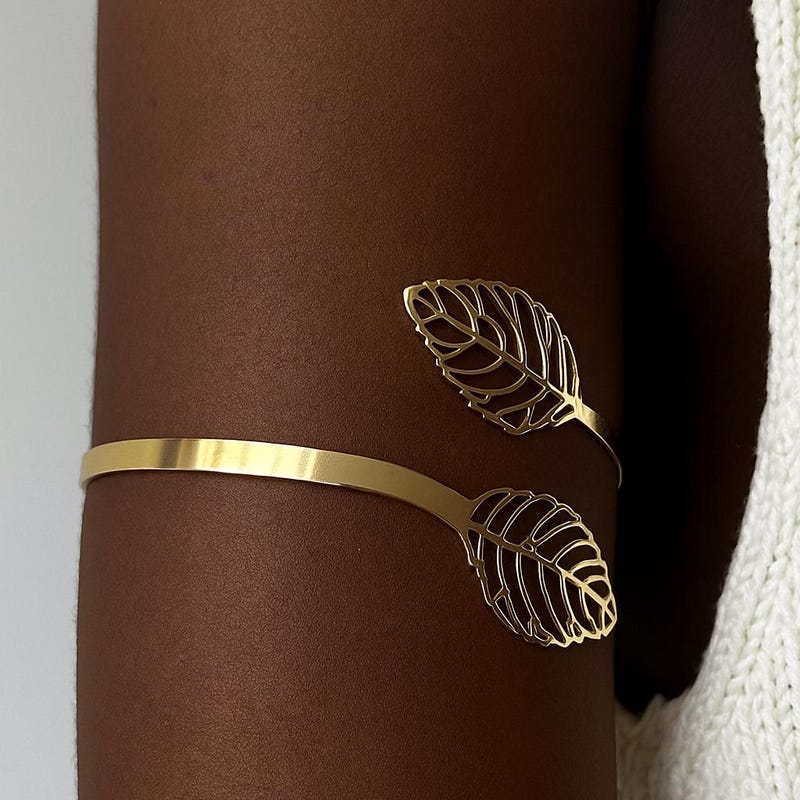 Leaf Arm Cuff - Etsy