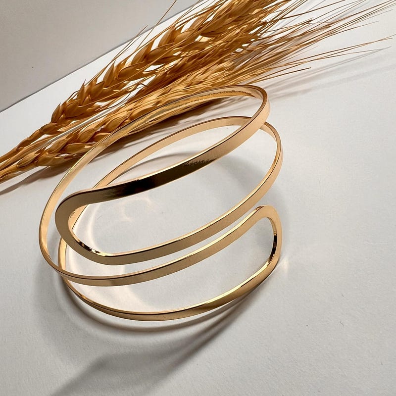 Gold Arm Cuff - Etsy