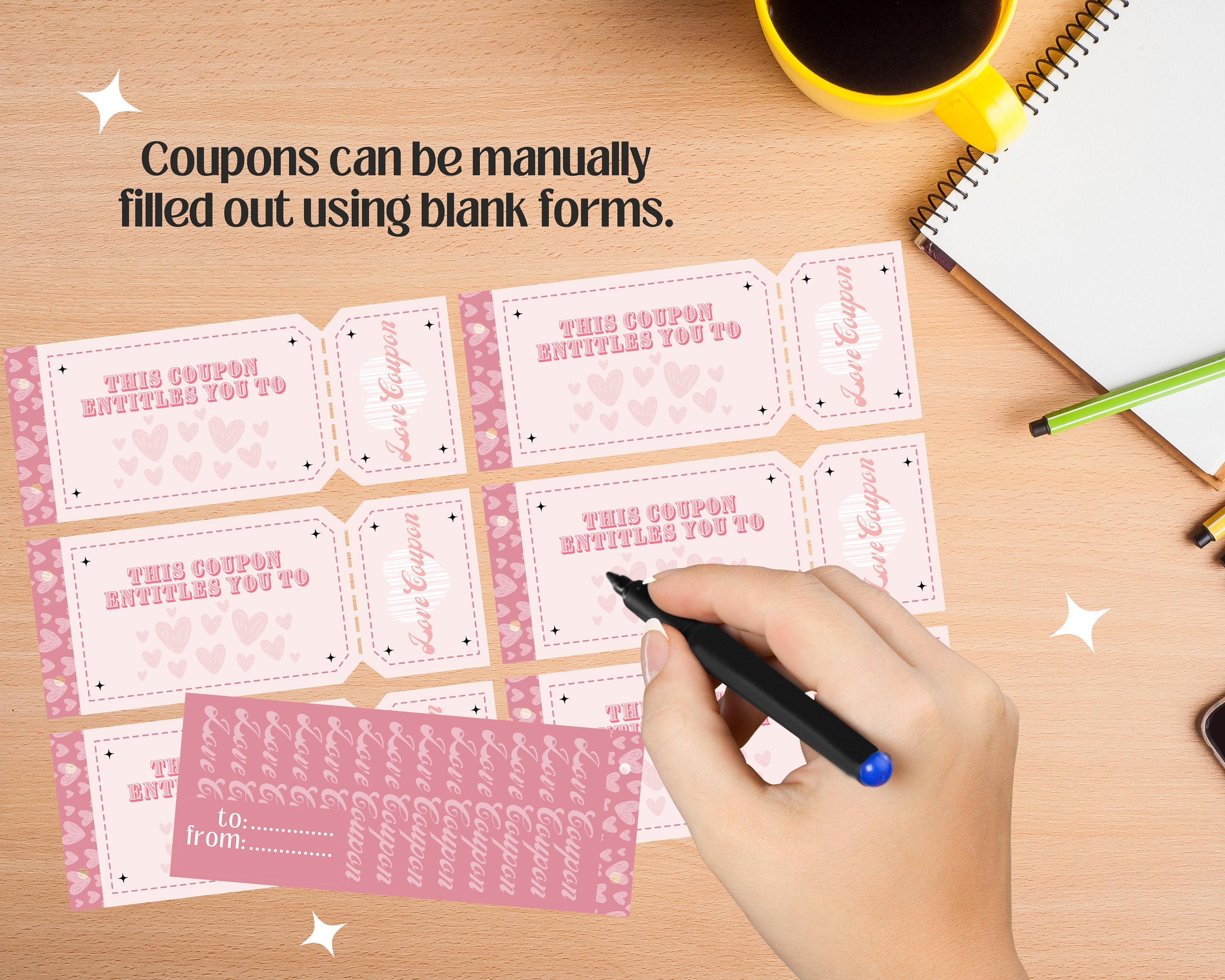 24 Love Coupons Printable, Editable Love Coupon Book,romantic Love ...