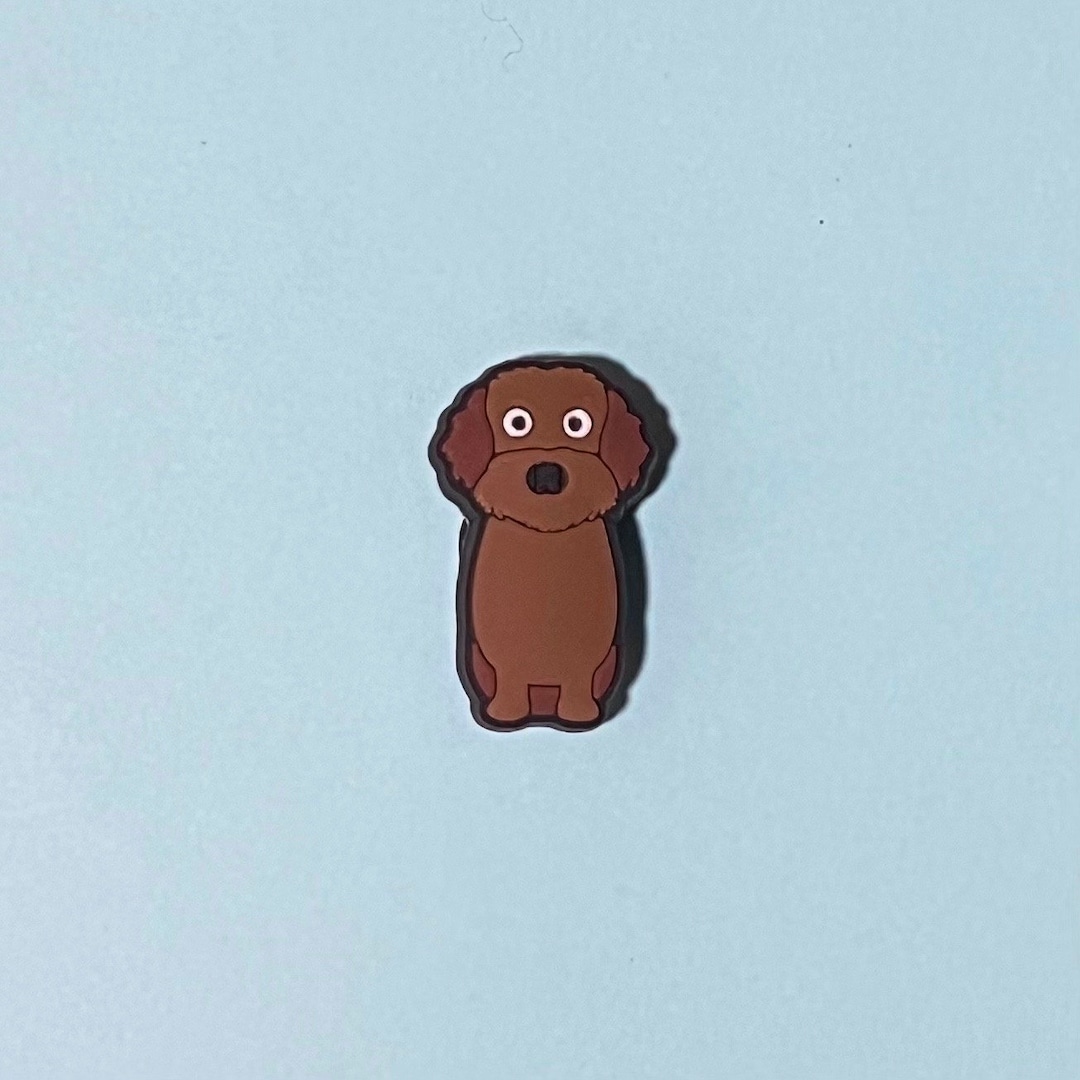Brown Poodle Goldendoodle Labradoodle Barbet Dog Clog Charms Cute Small ...