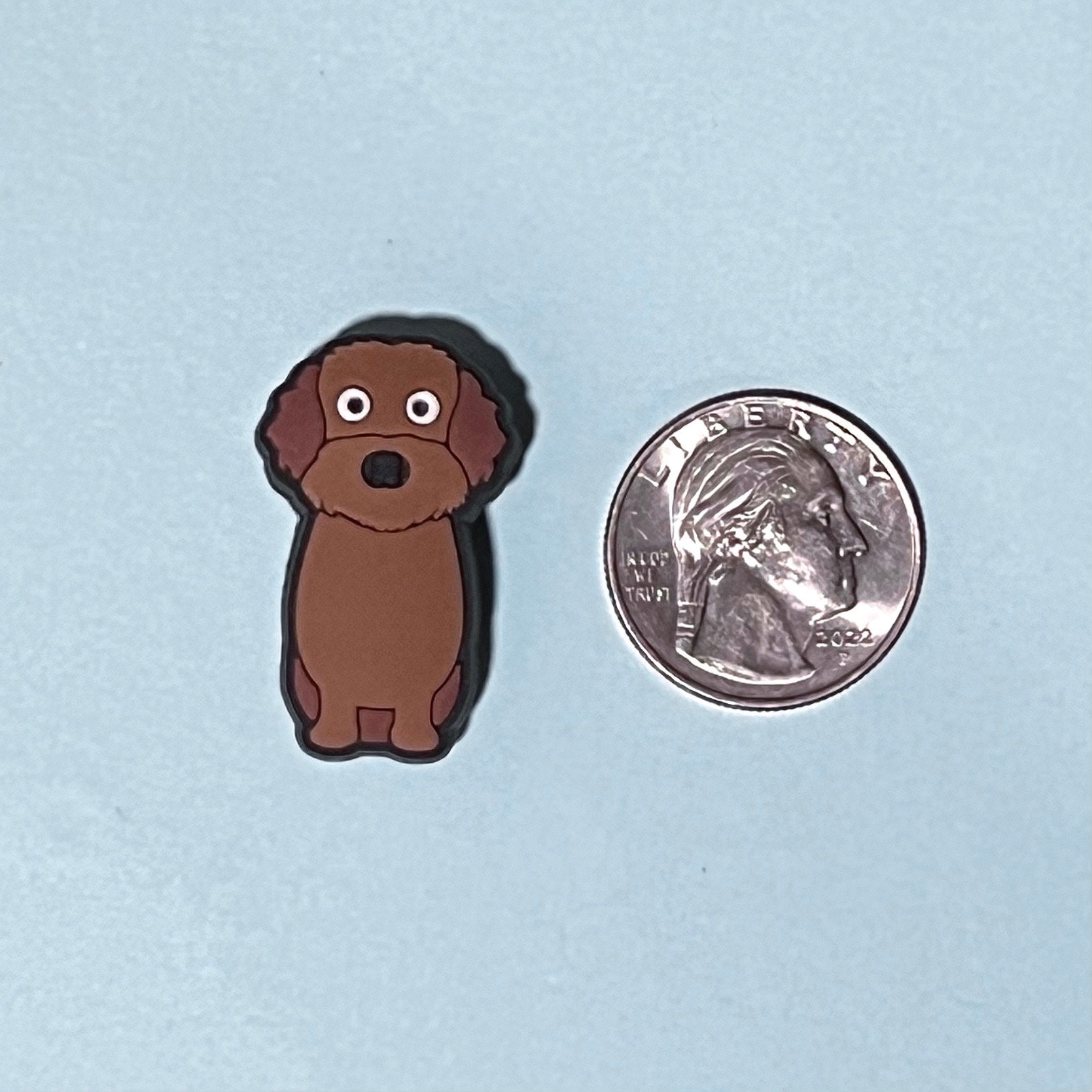 Brown Poodle Goldendoodle Labradoodle Barbet Dog Clog Charms Cute Small ...