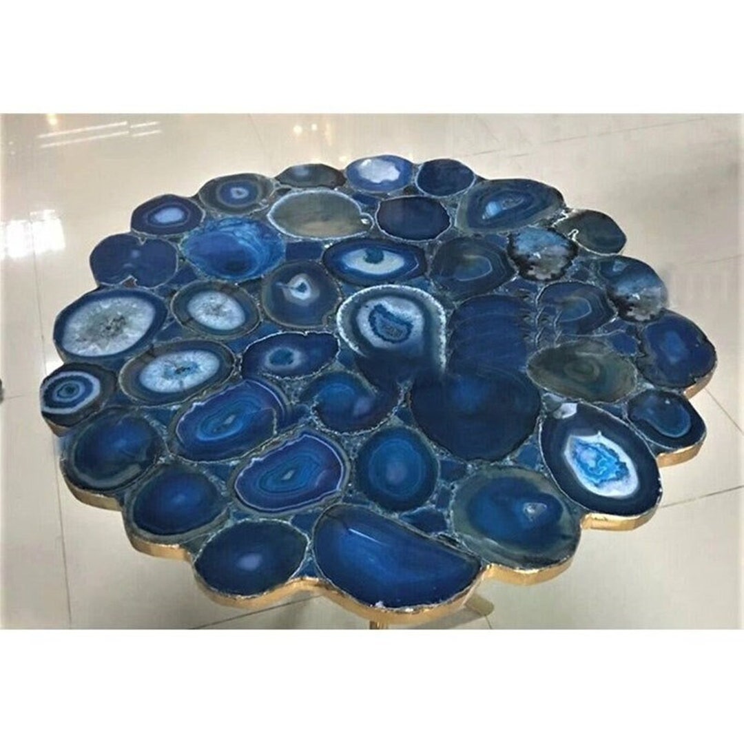 Agate Table Top Round Table, Side Table, Coffee Table, Patio Table ...