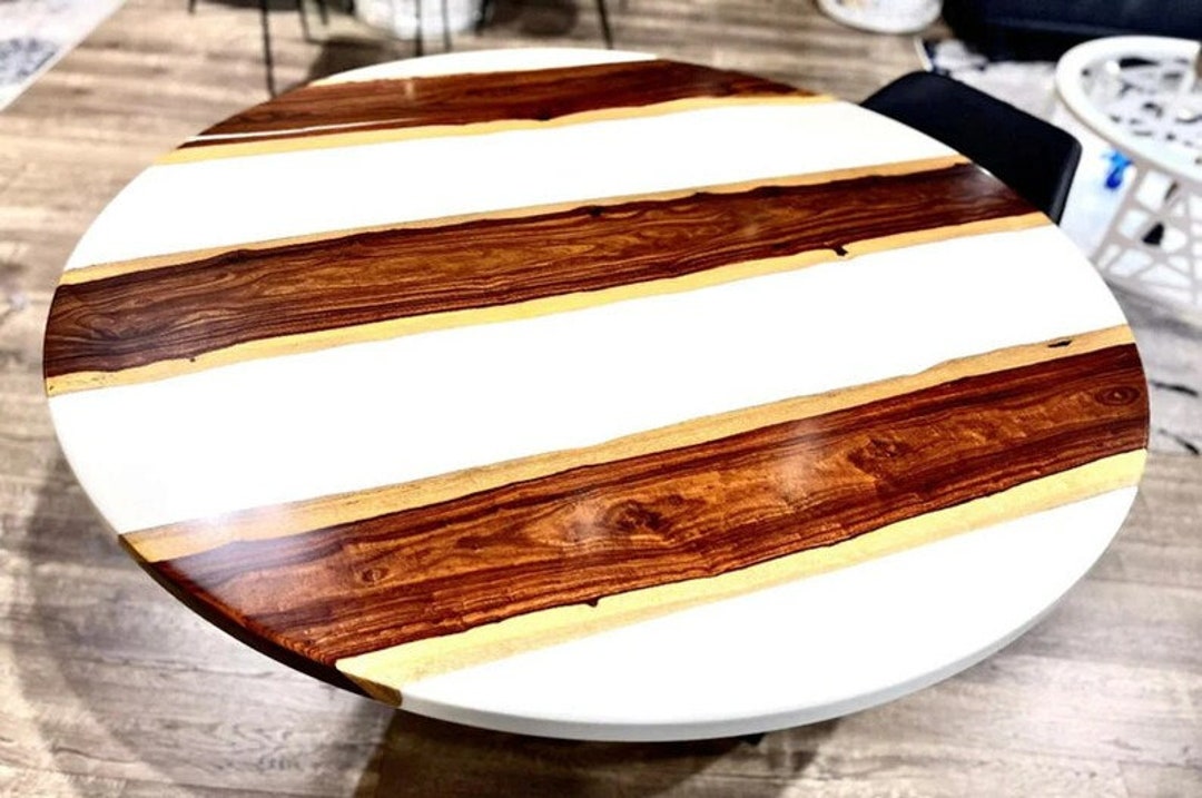 Epoxy Round Dining Table / Round Epoxy Wooden Table Top Custom - Etsy