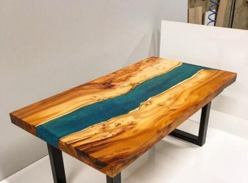 Epoxy Resin Table/ Center Table/ Counter Desk Coffee Table River Epoxy ...