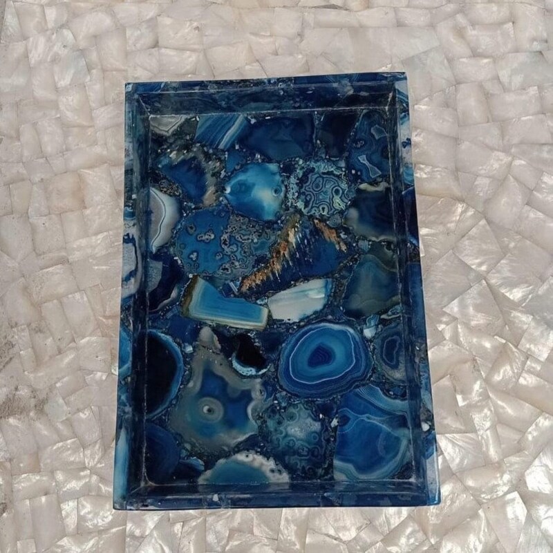 Blue Agate Platter - Etsy