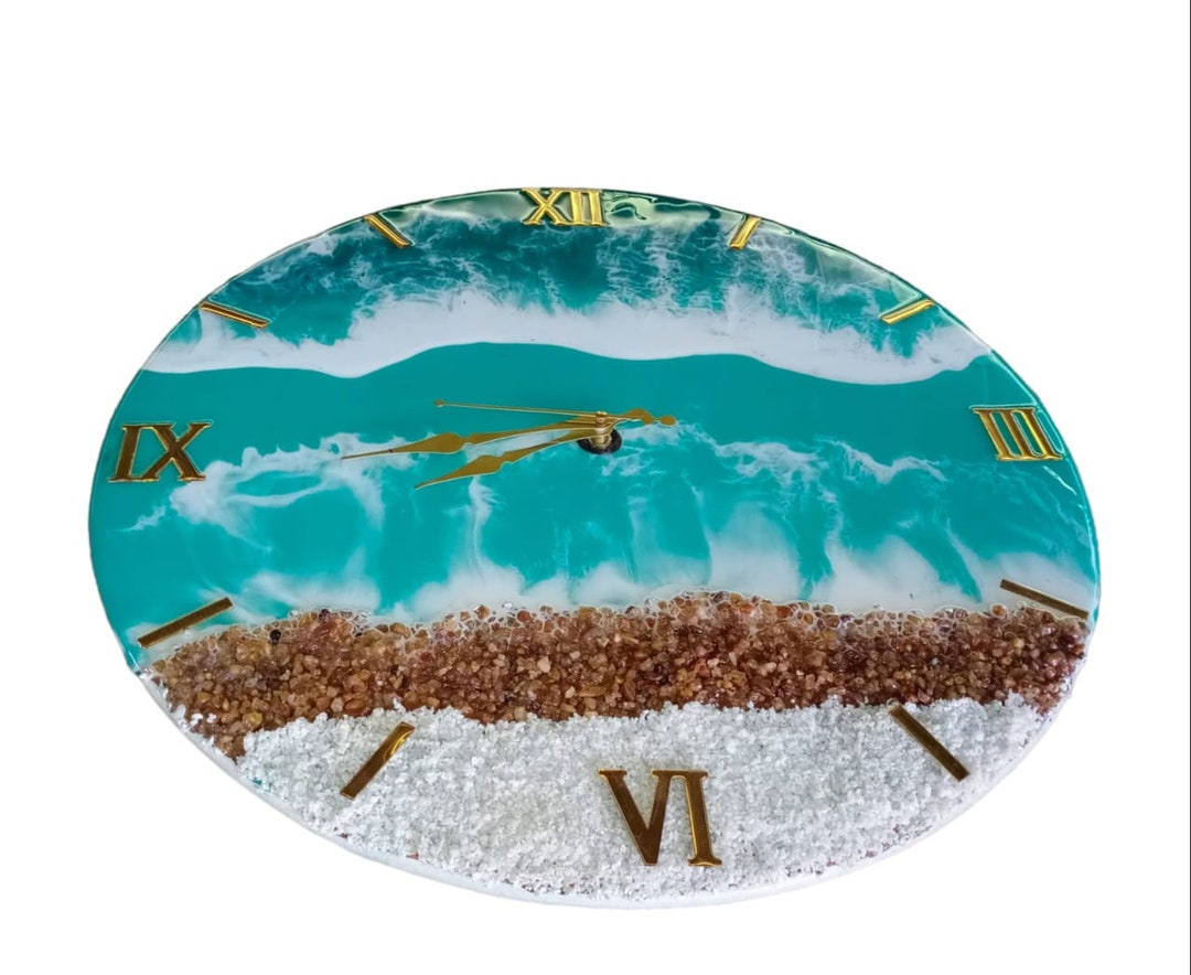 Handmade Sea Wave Epoxy Resin Watch for Wall Hanging - Etsy