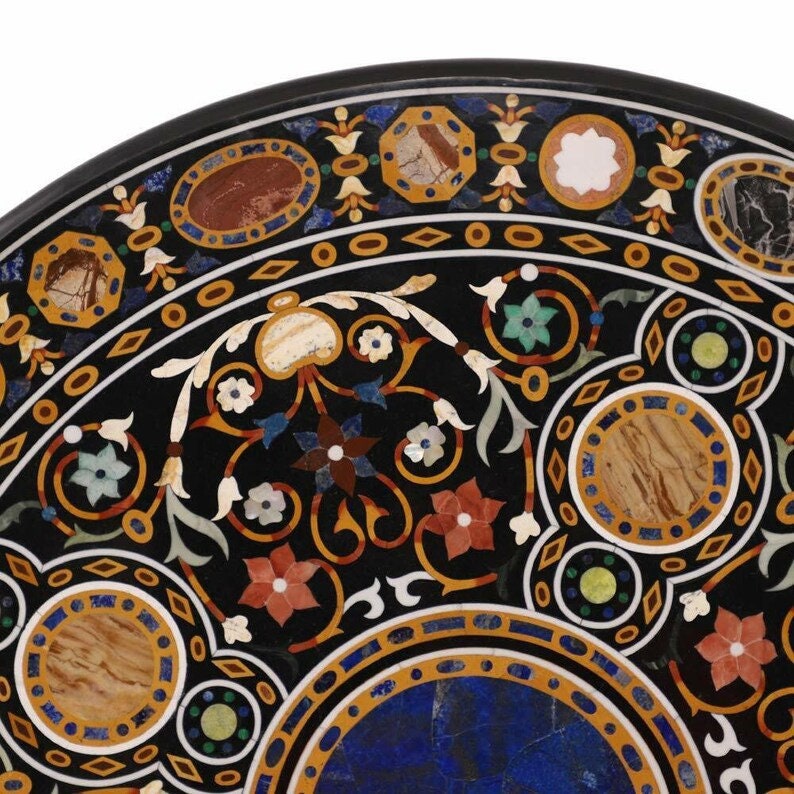 Marble Table Top / Marble Dining Table Top Inlay Art Semi Precious ...