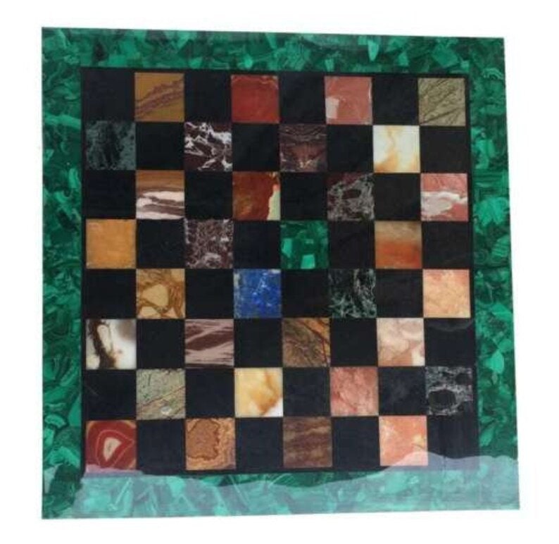 Marble Chess Game Table Top / Chess Board Semi Precious - Etsy