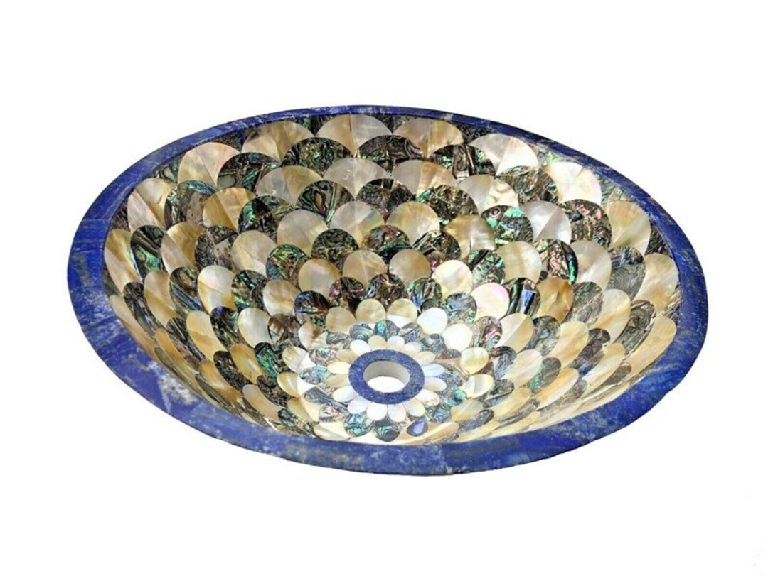 Marble Wash Basin / Counter Top Sink / Round Marble Handmade Precious ...