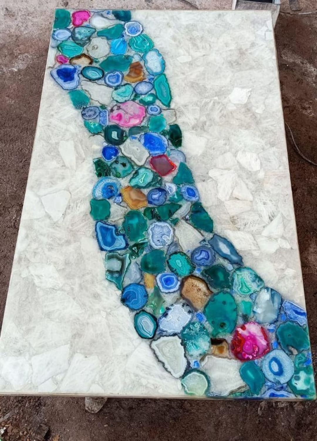 Mix Agate Table Top / Agate Kitchen Counter Top / Agate Stones Counter ...