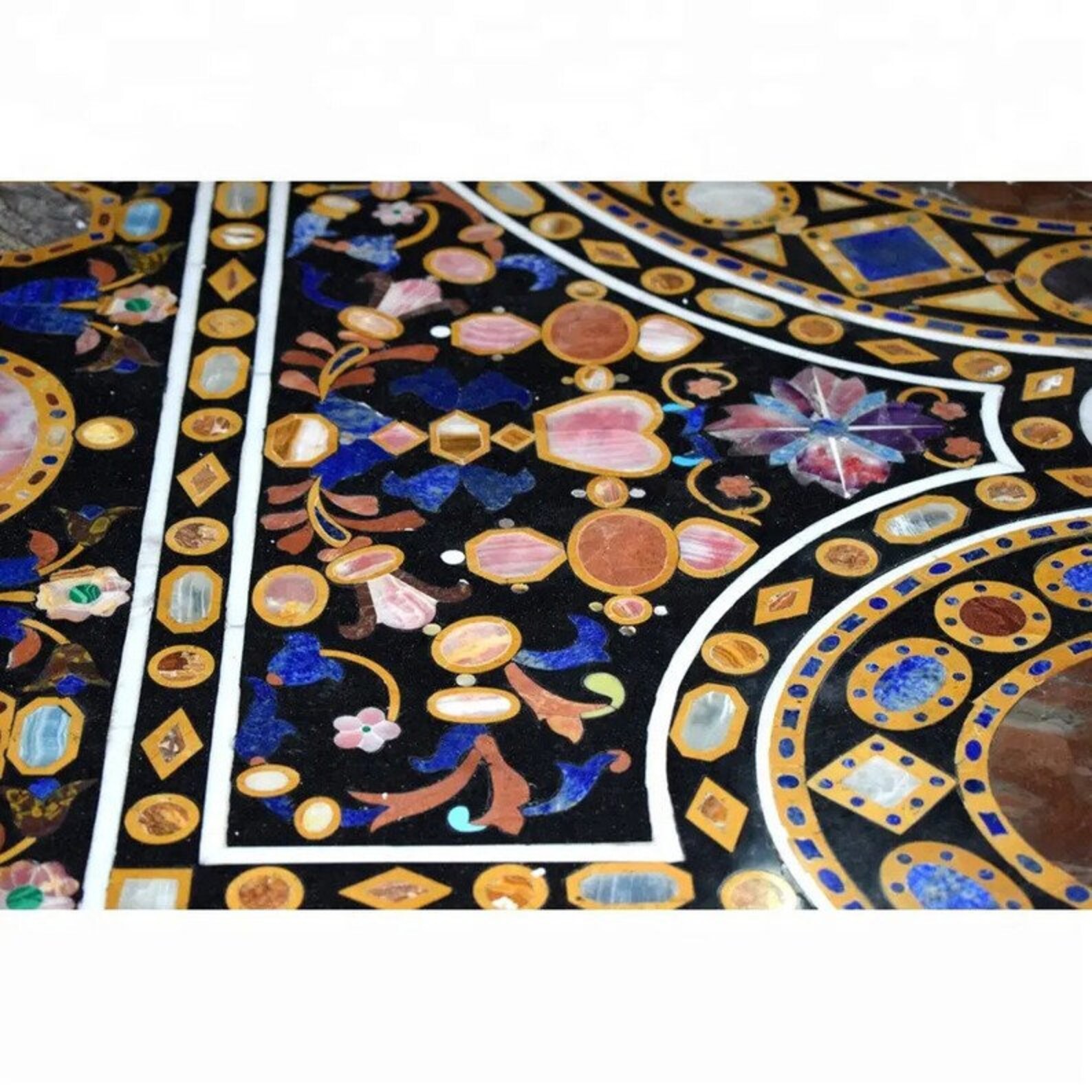 Marble Dining Table Top/ Marble Center Table Top, Handmade Inlay Art ...