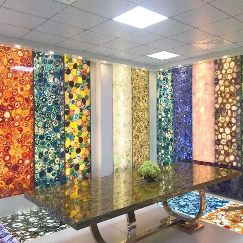 Custom White Quartz Stone Tabletop Unique Rectangle Stone Table Modern ...