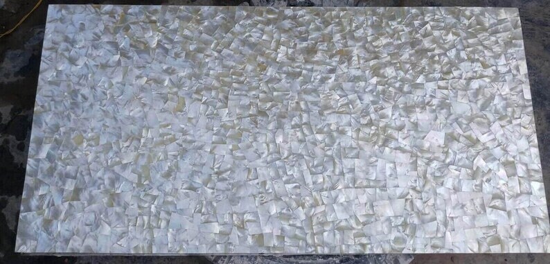 Mother of Pearl Stone Overlay Table Top / Counter Top Elegant Home ...