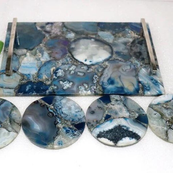 Blue Agate Platter - Etsy