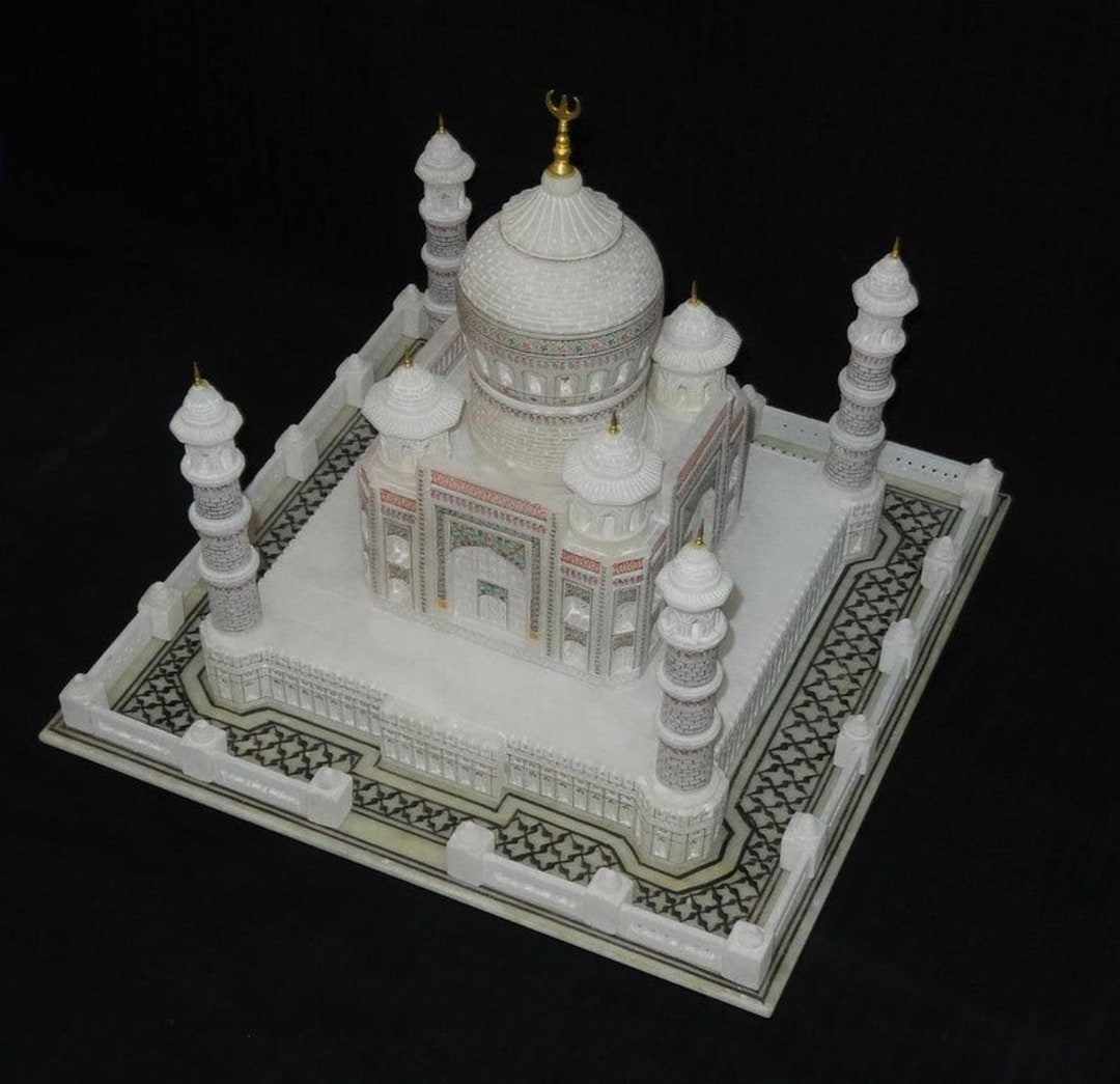 White Marble Taj Mahal Collectible Replica Italian Marble Handmade for ...